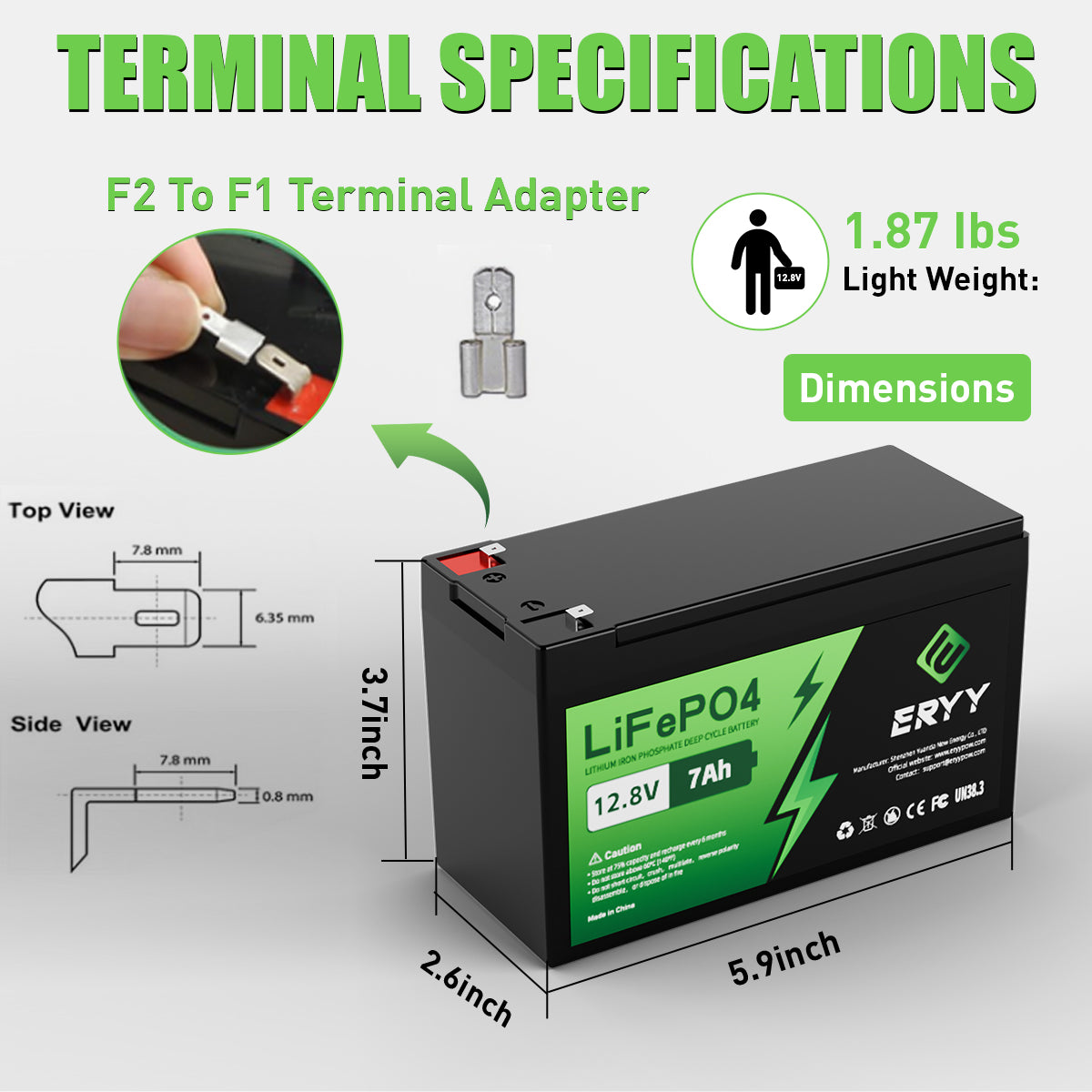 ERYY BATTERY丨LiFePO4丨Professional lithium iron phosphate battery